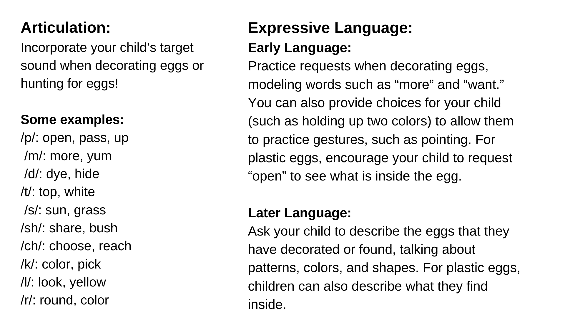 Spring Into Speech and Language Skills! • Columbus Speech and Hearing ...